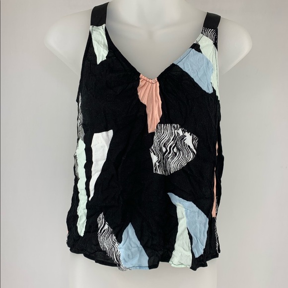 Bar III | Tops | Bar Iii Black Tank Top With Geometric Shapes | Poshmark